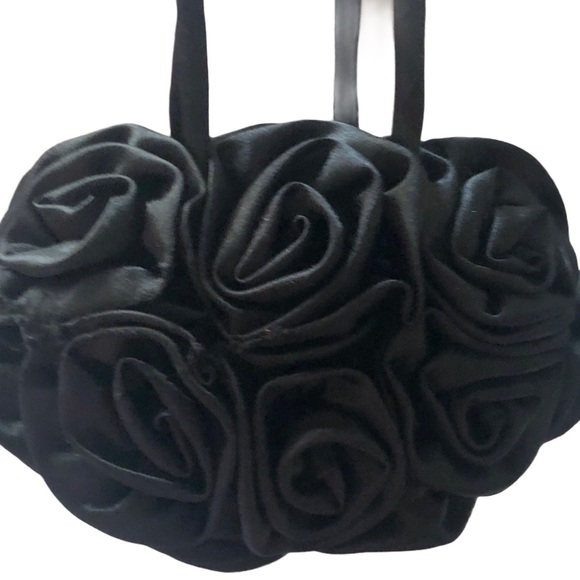 Boutique | Bags | Black Rose Small Handbag Euc | Poshmark